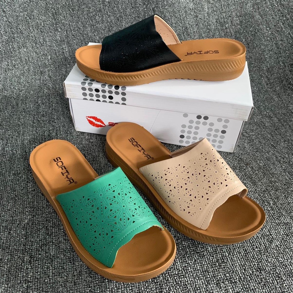Jual 1787-4 SANDAL SLOP SHINTA TINGGI 3CM SOFIYA SENDAL CEWEK KEKINIAN ...