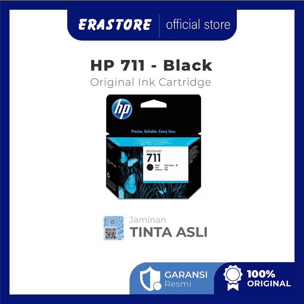 Jual HP 711 80-ml Black DesignJet Ink Cartridge (CZ133A) | Shopee Indonesia