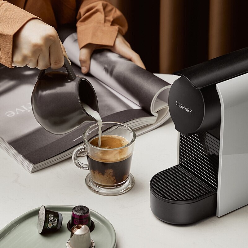 Jual Mesin Kopi Espresso Kapsul Nespresso 20 Bar 450ml SCISHARE White ...