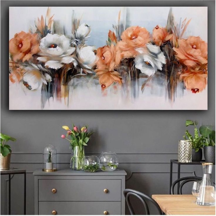 Jual Lukisan Bunga Abstrak Full Colors Abstrak Timbul 3d. | Shopee ...