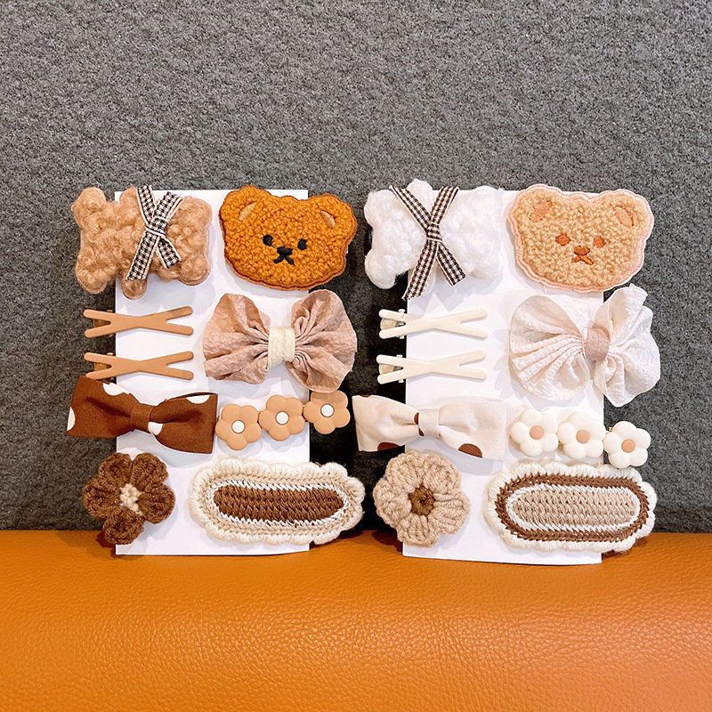 Jual Set Jepit Rambut Anak Dewasa Motif Pita Bunga Berbulu Jepitan Isi ...