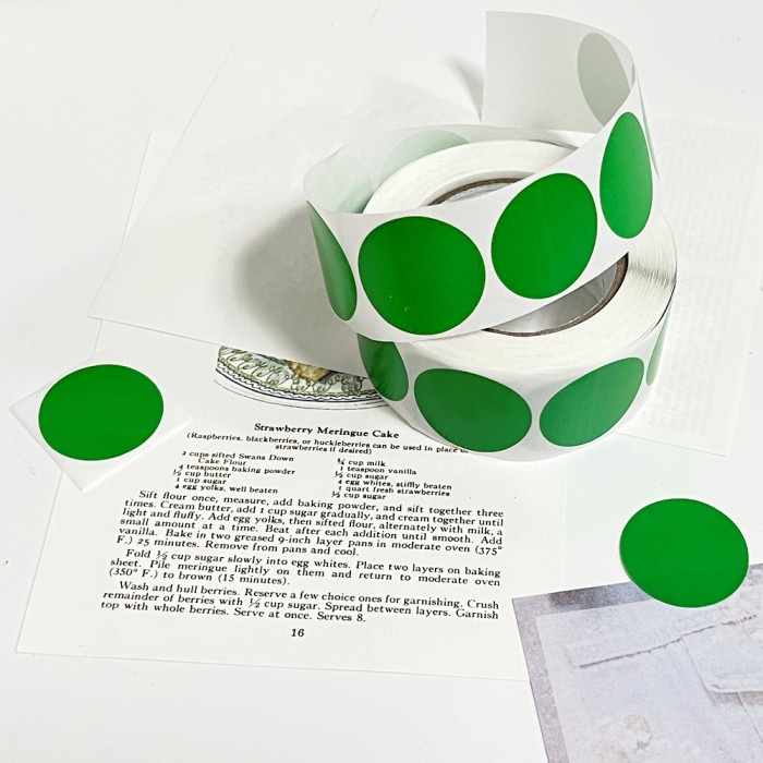 Jual Stiker Label Dot Warna 2,5 cm Sticker Bundar Polos diameter 25mm ...