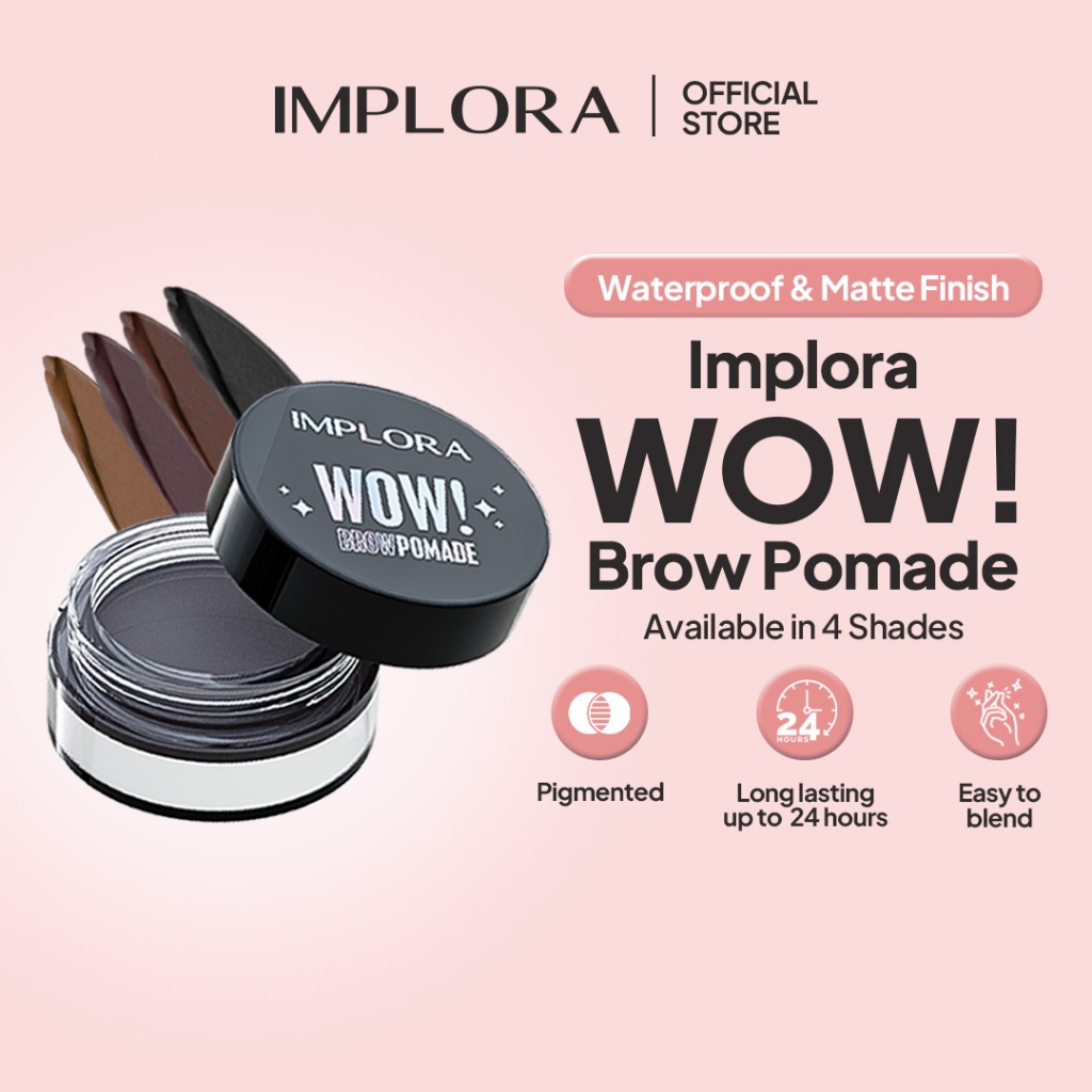 Jual IMPLORA WOW BROW POMADE EYEBROW CREAM PENSIL ALIS GEL EYE BROW ...