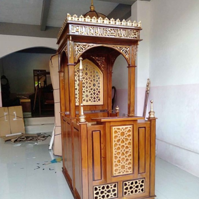 Jual Mimbar masjid Kayu jati , Mimbar minimalis , Mimbar khutbah ...