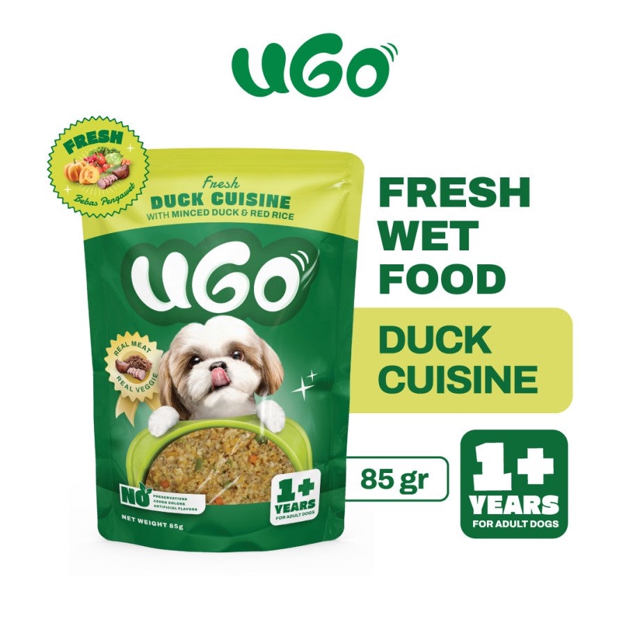 Jual UGO UGO Fresh Duck Cuisine With Minced Duck & Red Rice For Adult Dog | Shopee Indonesia