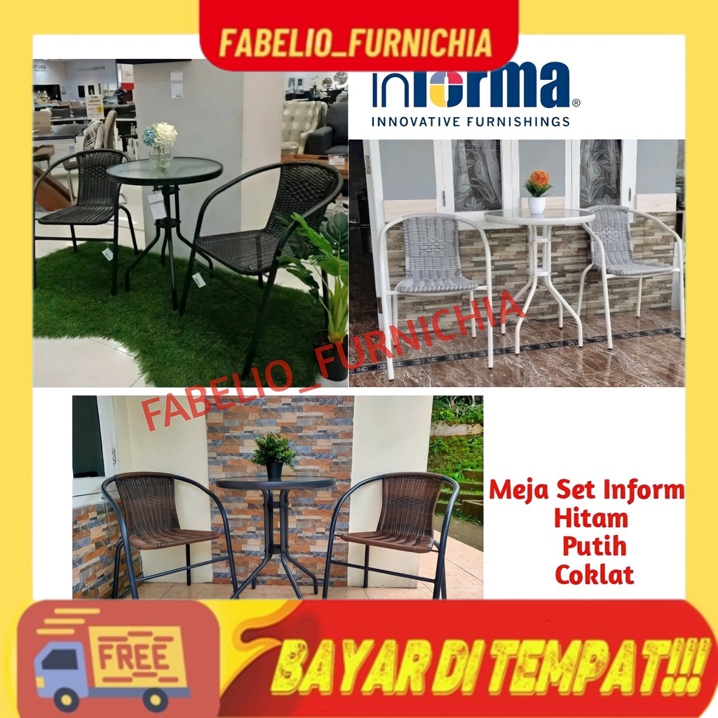 Jual MEJA KURSI TERAS YOLORADO BY INFORMA / Set Meja Teras / set meja ...