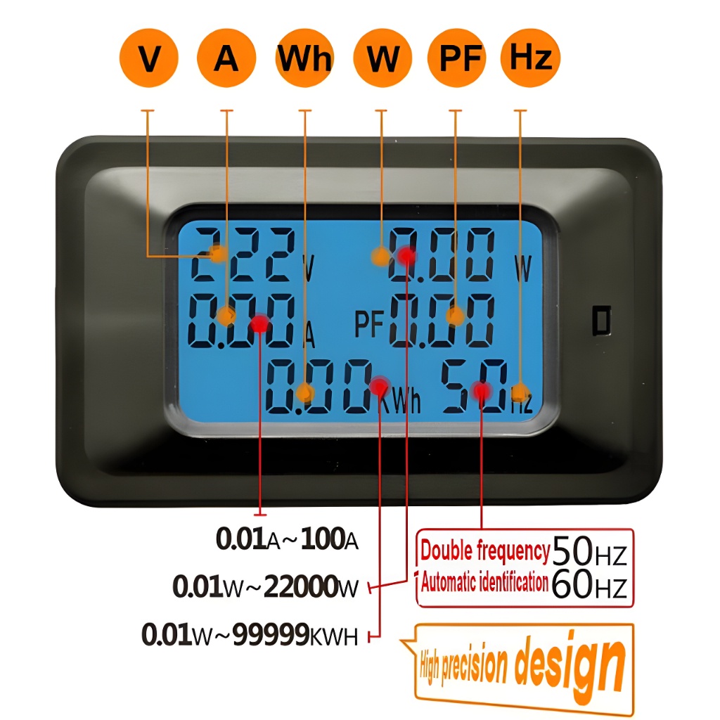 Jual Watt KWH Meter Power Monitor Daya Digital 20A Multifungsi ...