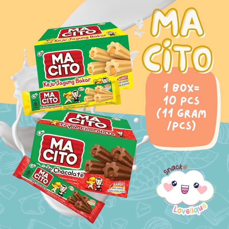 Jual TS (PERBOX ISI10) KEMASAN BOX MACITO Keju Jagung Bakar / TRIPLE ...