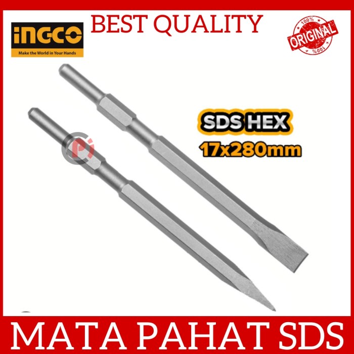 Jual INGCO Mata Bobok Pahat Beton SDS Hex Chisel 17mm DBC0512801 DBC0522801 | Shopee Indonesia