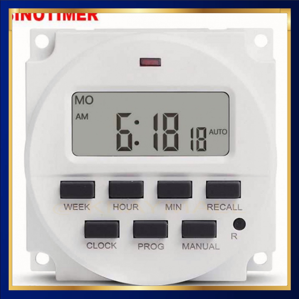 Jual Programmable Timer Switch Relay Countdown Time 220V AC - TM618N-2 ...