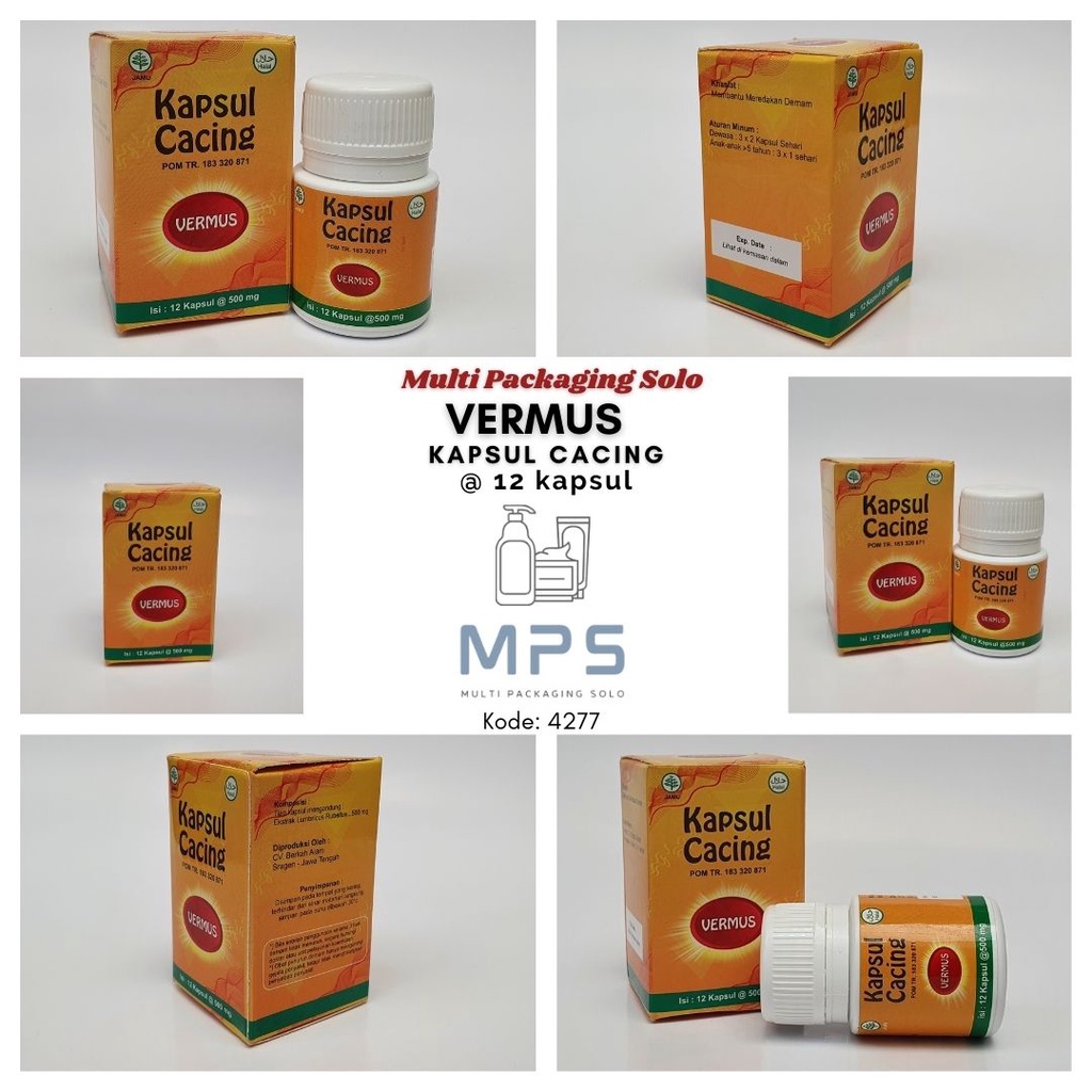 Jual Kapsul Cacing Vermus Kapsul Isi 12 / Kapsul Penurun Demam / Obat ...