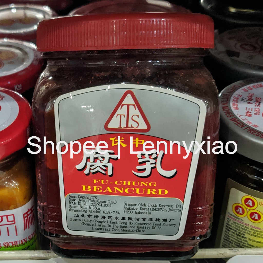 Jual Fu Chung Fuchung TTS Beancurd Bean Curd Tahu Fermentasi Merah Hu ...