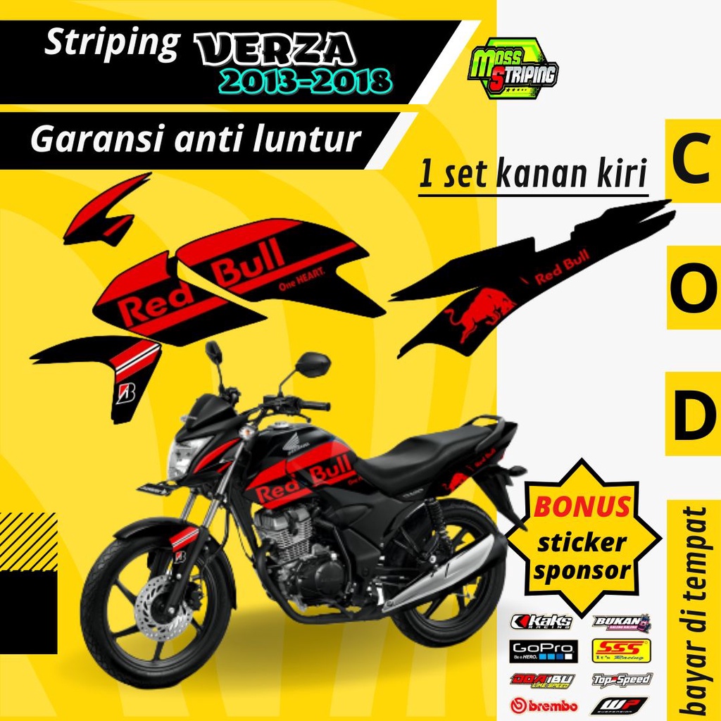 Jual Striping Stiker List Variasi aksesories Motor Honda VERZA OLD Lama ...