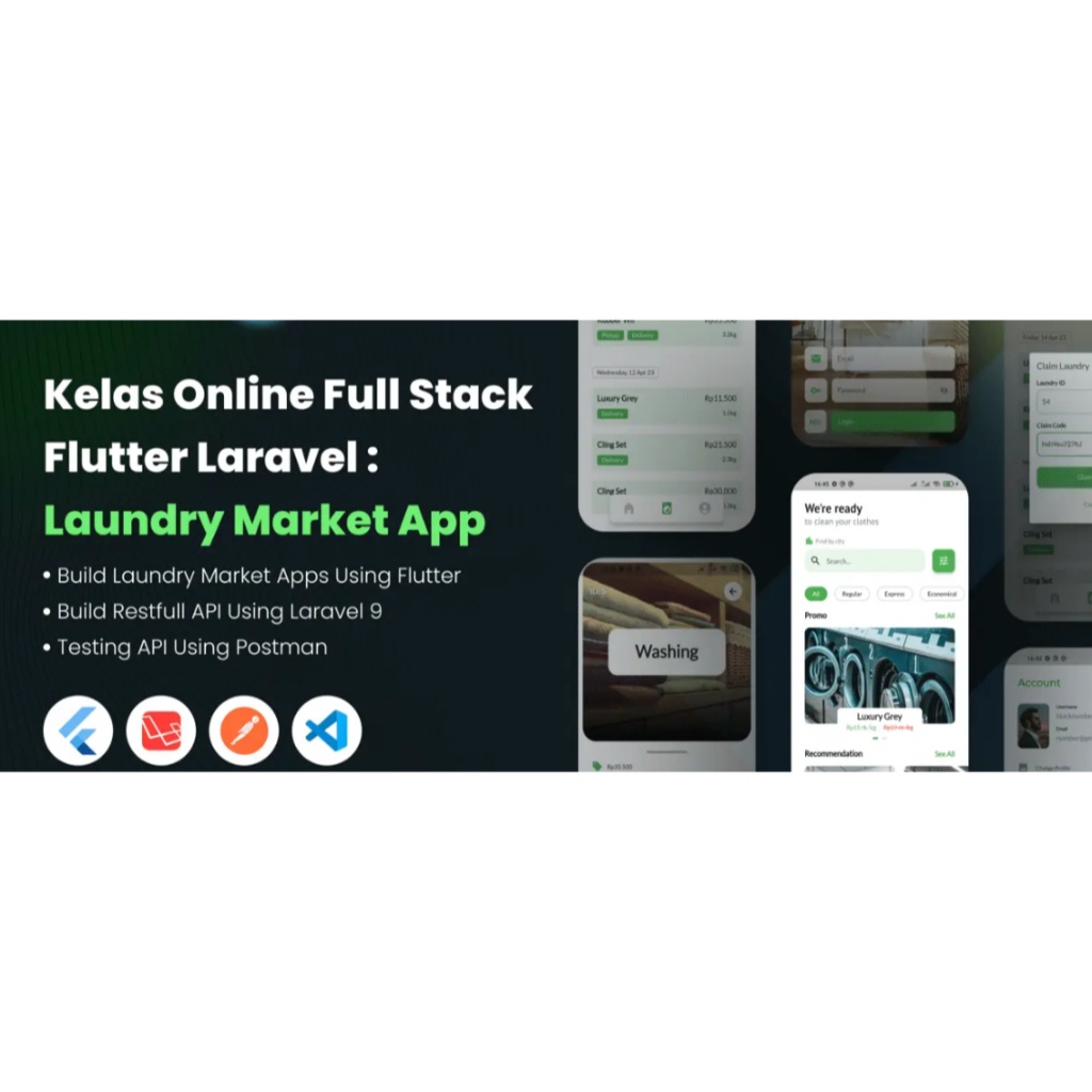Jual Full Stack Flutter Laravel: Laundry Market App | Shopee Indonesia