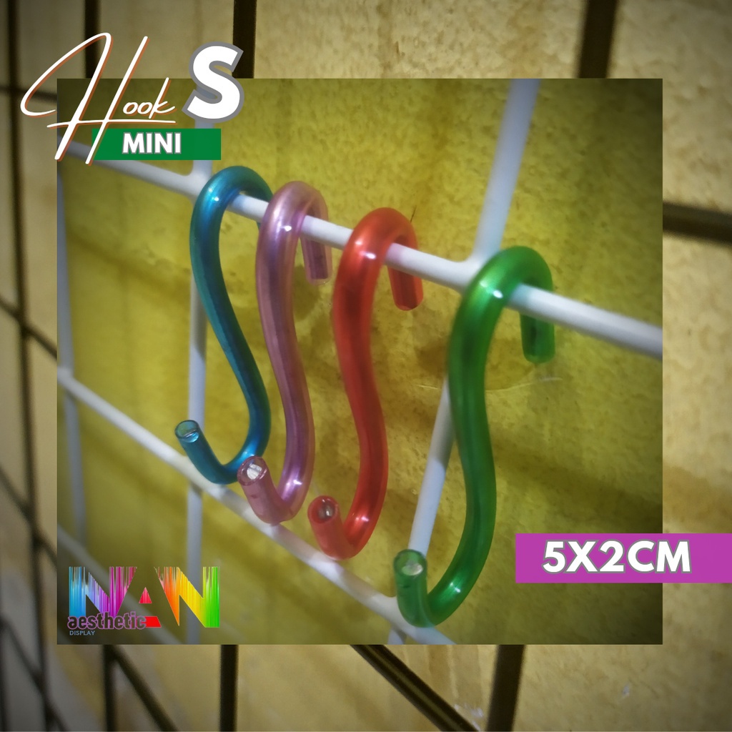 Jual [Paket selusin] Hook S mini kait warna kecil gantungan aksesoris ...