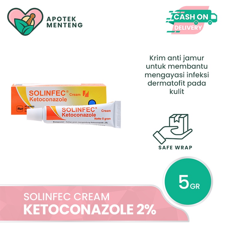 Jual Solinfec Cream 5 g - Krim Gatal Kulit Infeksi Jamur | Shopee Indonesia