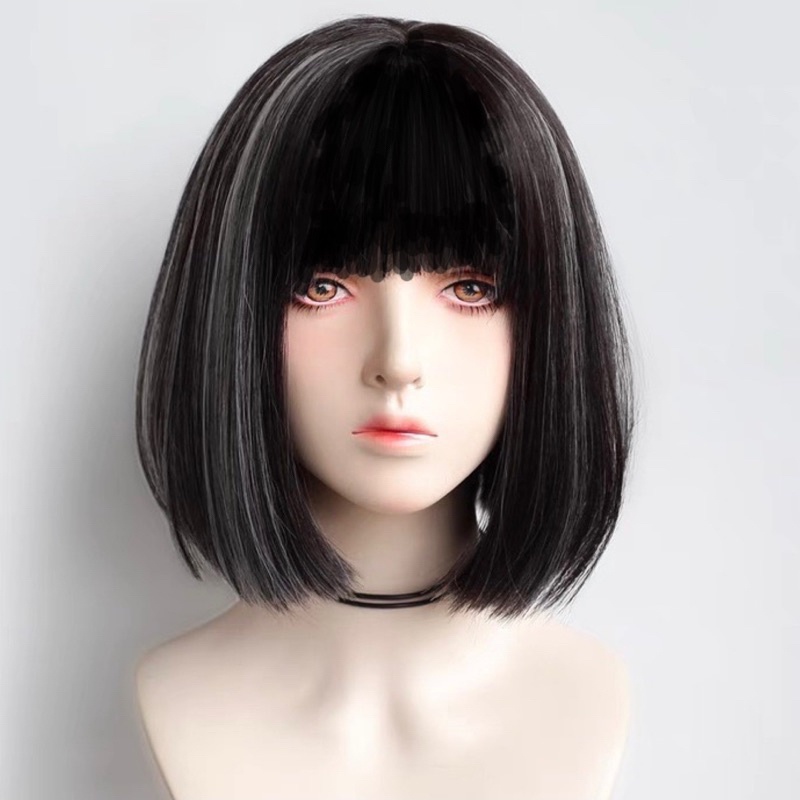 Jual full wig korean style 30 cm | Shopee Indonesia