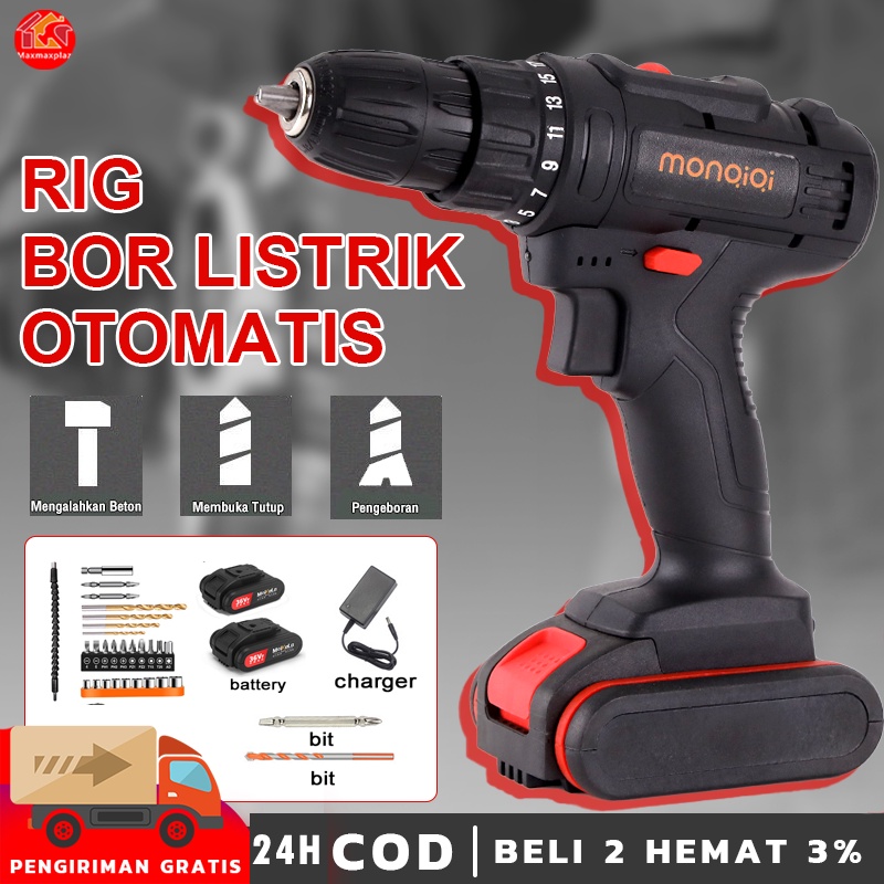 Jual 36VF Bor Mesin Elektrik Drill /Bor Tanpa Kabel /21V/36V-Bor ...