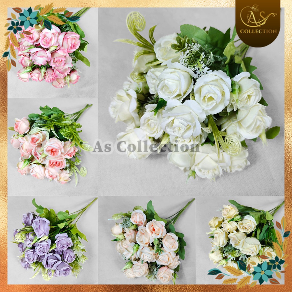 Jual Bunga Rose Sunny Cabang 5 - Mawar Kain Dekorasi Hiasan Pelaminan ...