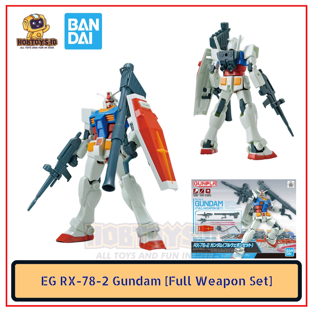 Jual Entry Grade Gundam RX 78 2 Full Weapon Set | Shopee Indonesia