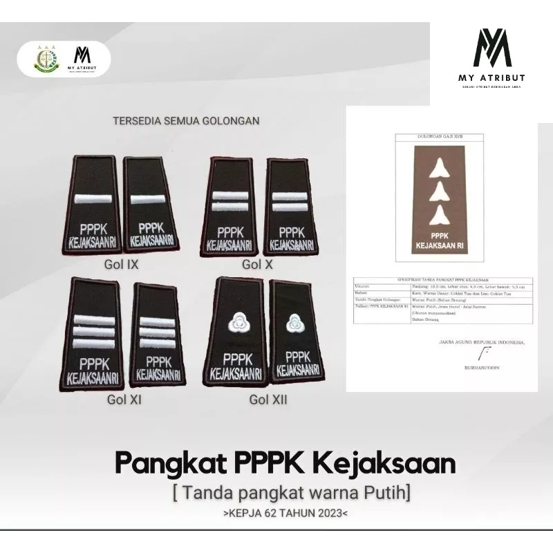 Jual Tanda Pangkat PDH PPPK Kejaksaan RI | Shopee Indonesia