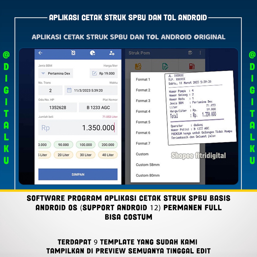 Jual APLIKASI CETAK STRUK SPBU DAN TOL ANDROID ORIGINAL | Shopee Indonesia Jual APLIKASI CETAK STRUK SPBU DAN TOL ANDROID ORIGINAL | Shopee Indonesia