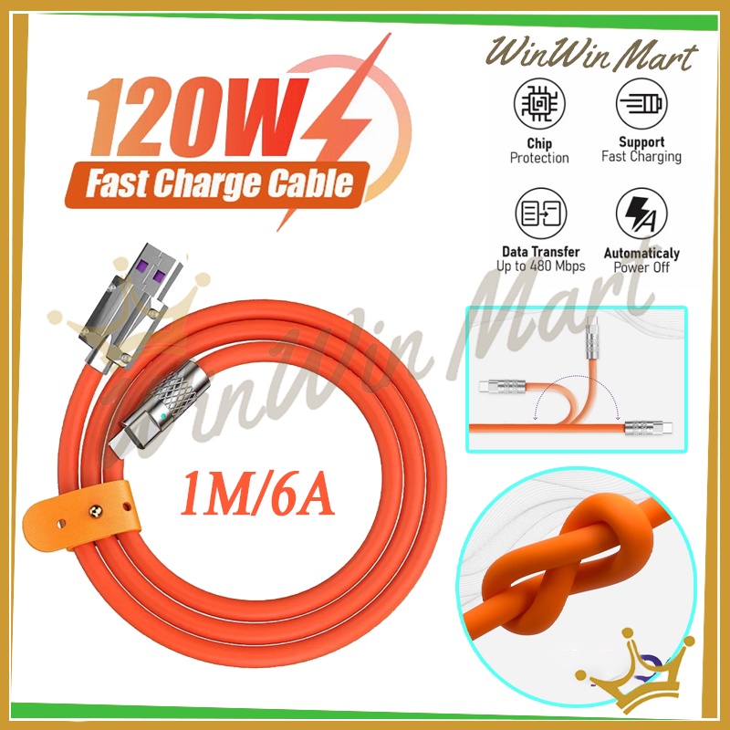 Jual Kabel 120W 6A Fast Charging Super Charger Usb Micro/120 Watt Super ...