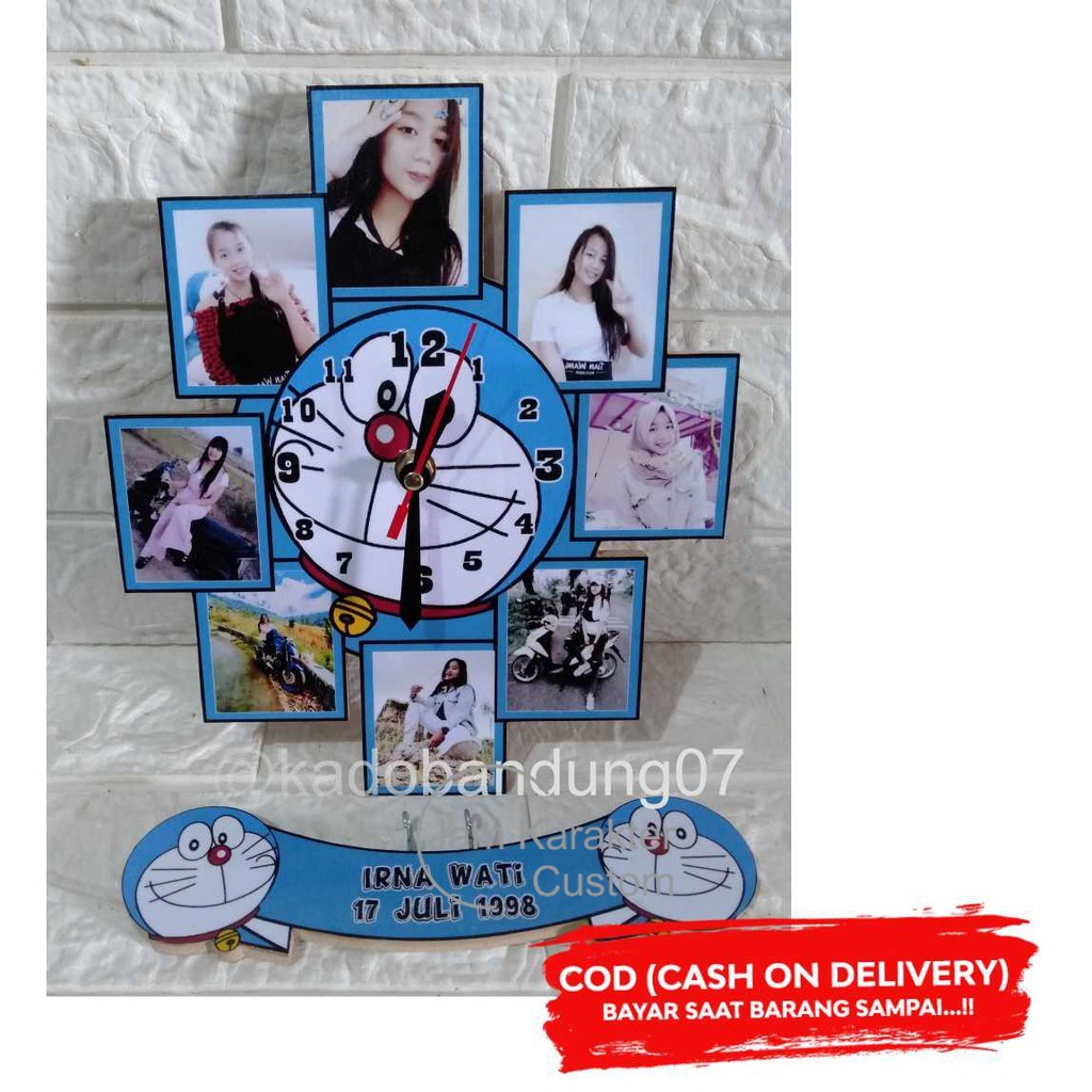 Jual GROSIR JAM DINDING KAYU SOUVENIR PERNIKAHAN/GIFT NATAL/KADO ULTAH ...