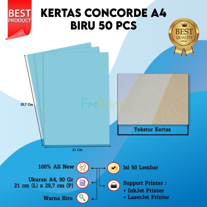 Jual Kertas Concord A4 90gr 1pack isi 50 Lembar 210mm x 297mm Paper ...