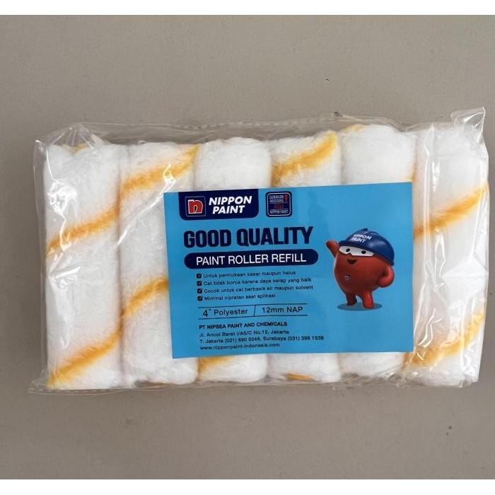 Jual Nippon Mini Roller 4 Inch Refill (Isi 6Pcs) | Shopee Indonesia