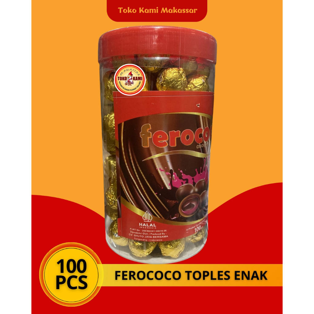 Jual Permen Coklat Ferococo Toples Bentuk Kelereng Enak Isi 100 Pcs ...