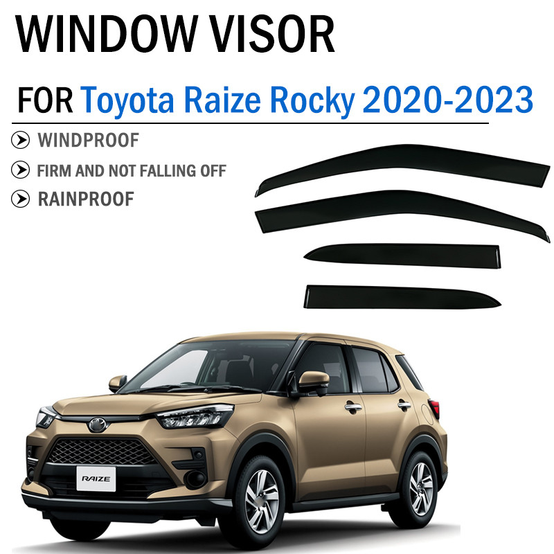 Jual 2020 2021 2022 2023 FOR Toyota Raize Rocky Window Visor Awning ...