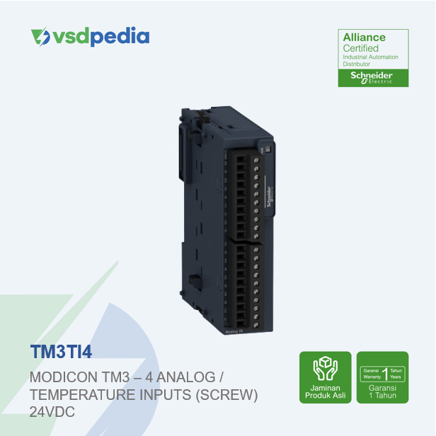 Jual MOS99 MODICON TM3 - 4 INPUTS TEMPERATURE TM3TI4 SCHNEIDER | Shopee ...
