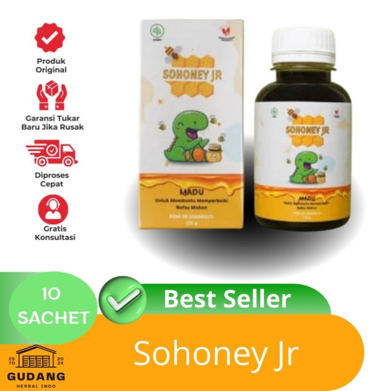 Jual Sohoney Jr - Madu Penambah Nafsu Makan Dan Berat Badan Anak 100% Original | Shopee Indonesia