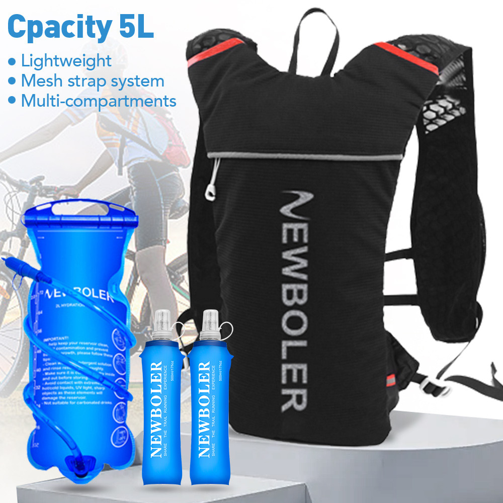 Jual 5L Ultra Lightweight Running Backpack Running Trail Hydration Vest ...