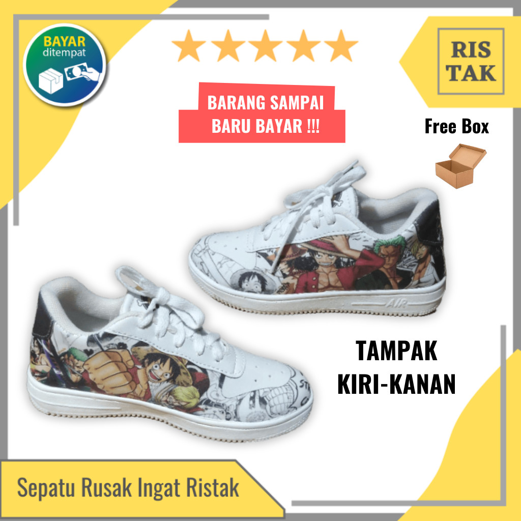 Jual Sneaker LakiLaki Perempuan Anime One Piece LUFFY FAMILY Sepatu ...