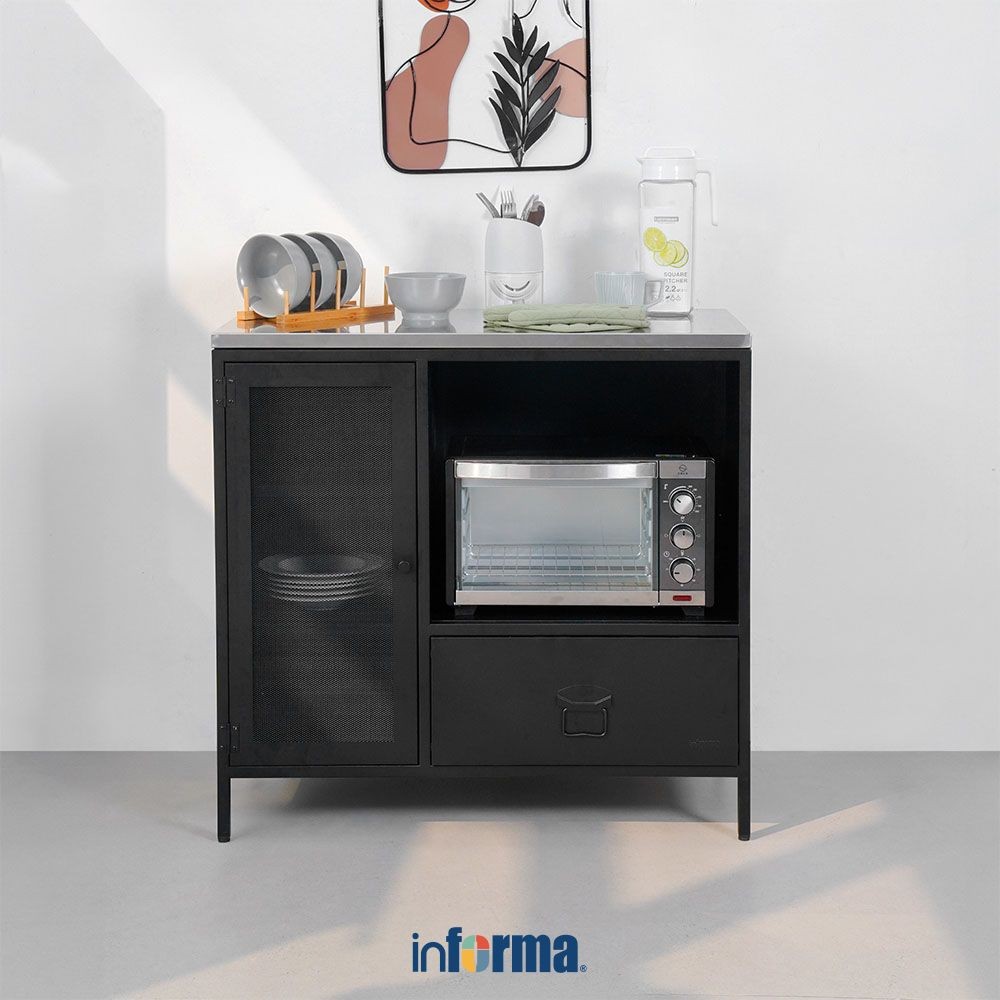 Jual Informa Levon Kabinet Dapur Low Metal - Hitam Kitchen Cabinet ...