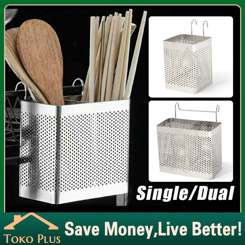 Jual Tempat Sendok Utensils Multifungsi Stainless Gantung Tebal ...