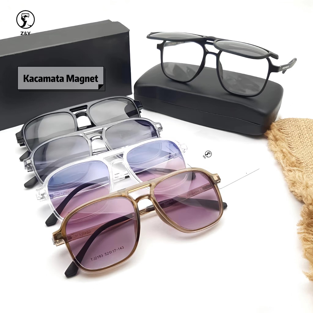 Jual Z&Y COD Frame Kacamata 2193 Magnet Kuat Lensa Polarized Pria Dan ...