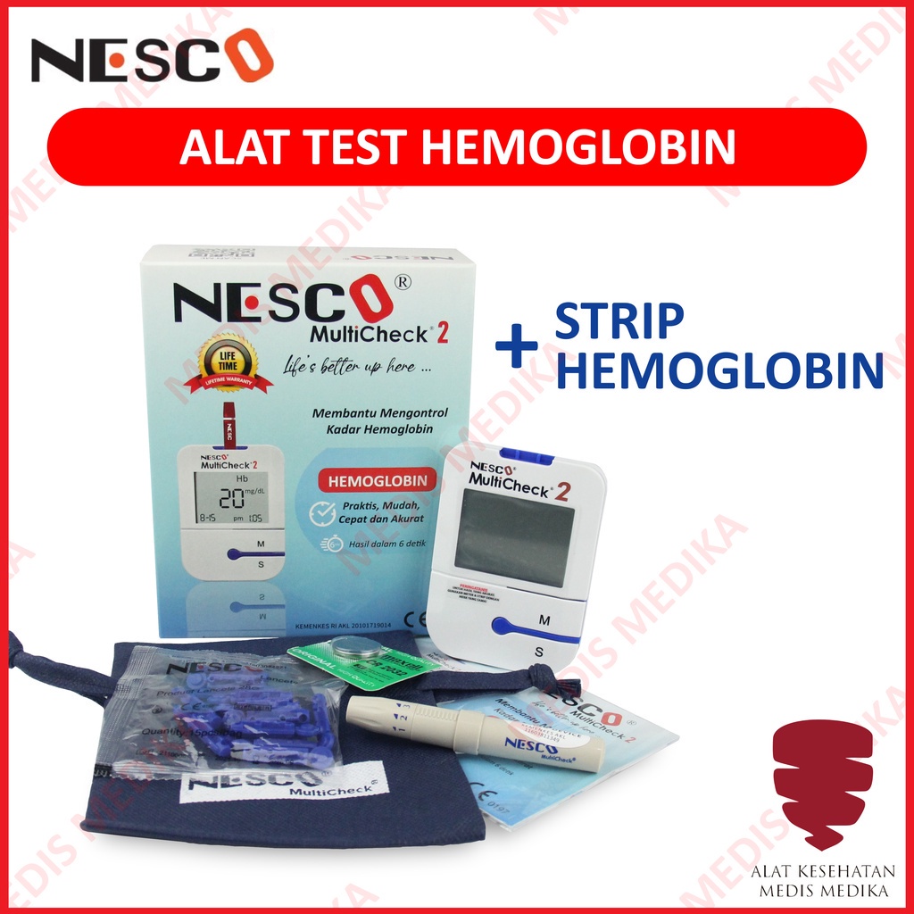 Jual Alat Nesco Test Hemoglobin Cek HB Tes Ukur Hemo Darah Putih ...
