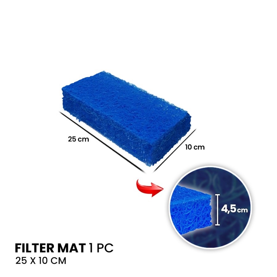 Jual Filter Hi-Density Media Filter/Biru/Japmat Kolam Matt 25x10cm ...