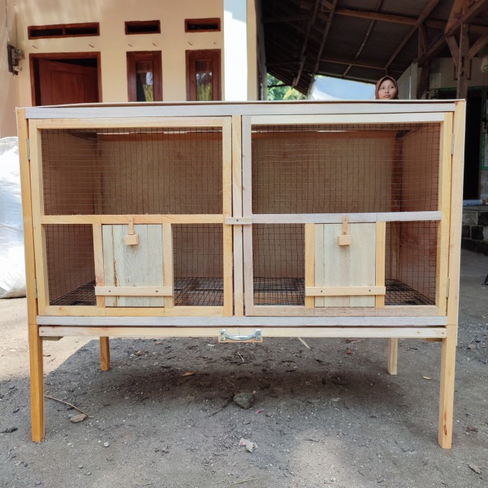 Jual Kandang Burung Merpati Dara 2 Pintu Minimalis Bahan Kayu kandang ...