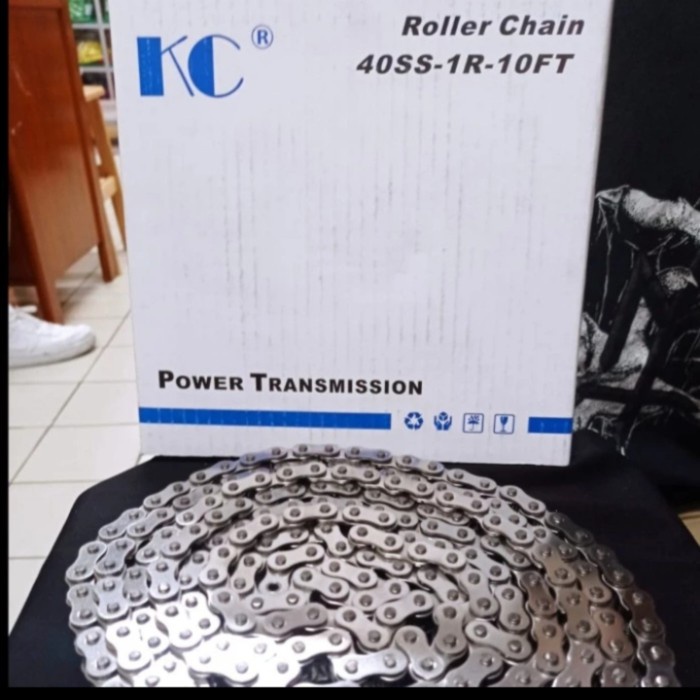 Jual ROLLER CHAIN/RANTAI MESIN RS40x1 KC SS/Stainless RS40-1R | Shopee ...