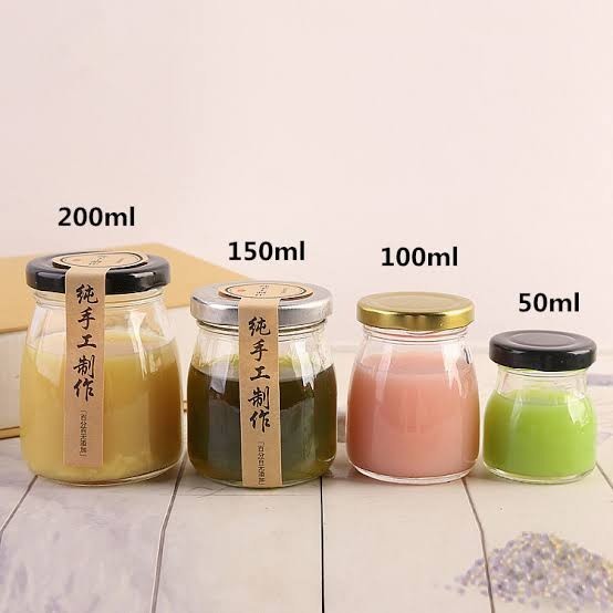 Jual Botol Kaca Glass Jar Toples Selai/ Pudding Tutup Metal 100ml ...