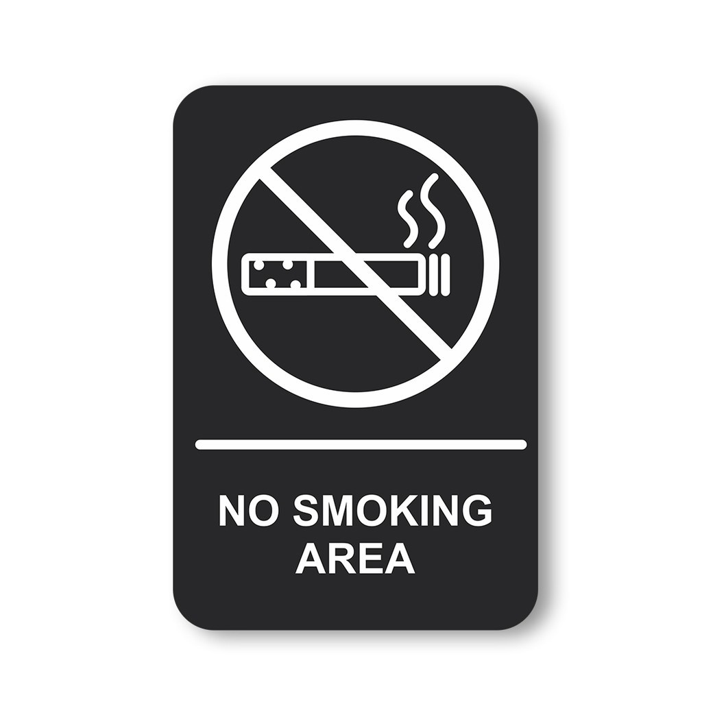 Jual Acrylic Signage No Smoking /Papan Akrilik No Smoking/Papan rambu ...