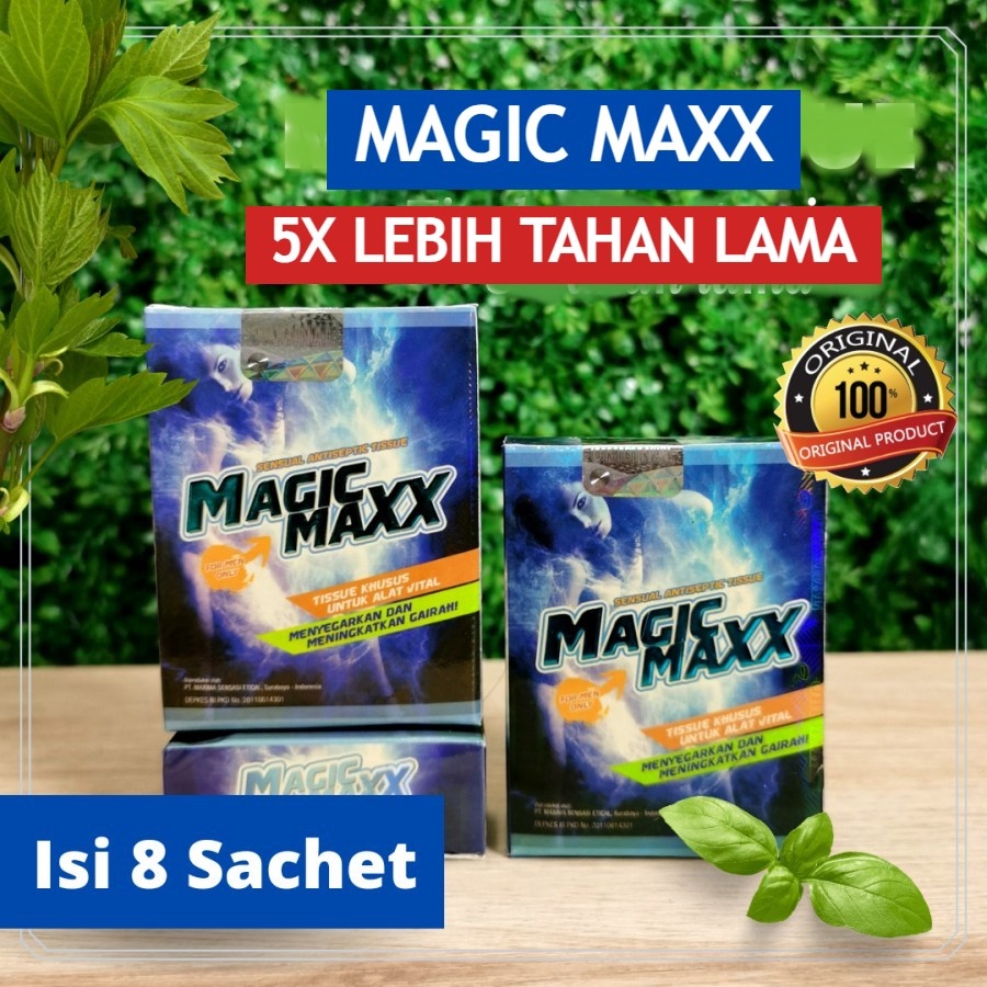 Jual Tisu Magic Maxx Tahan Lama 1 Box Isi 8 Sachet Tissu Megic Pria Dewasa | Shopee Indonesia