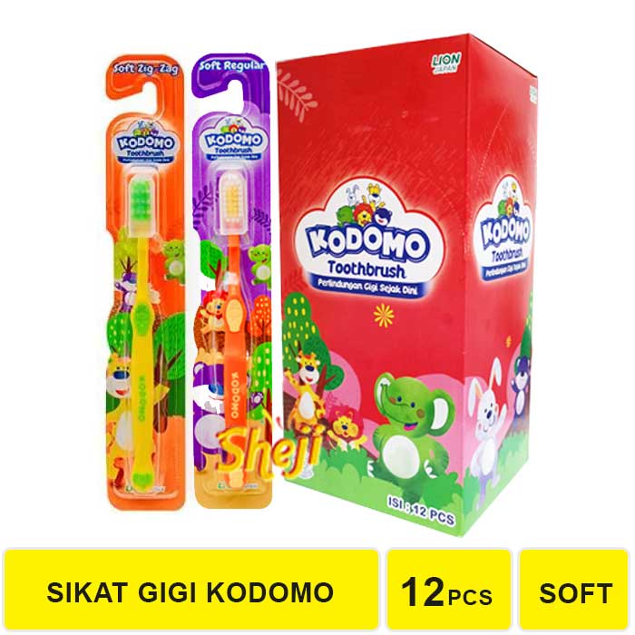 Jual 1 BOX ISI 12 PCS SIKAT GIGI KODOMO REGULAR SOFT / ZIGZAG SOFT | Shopee Indonesia