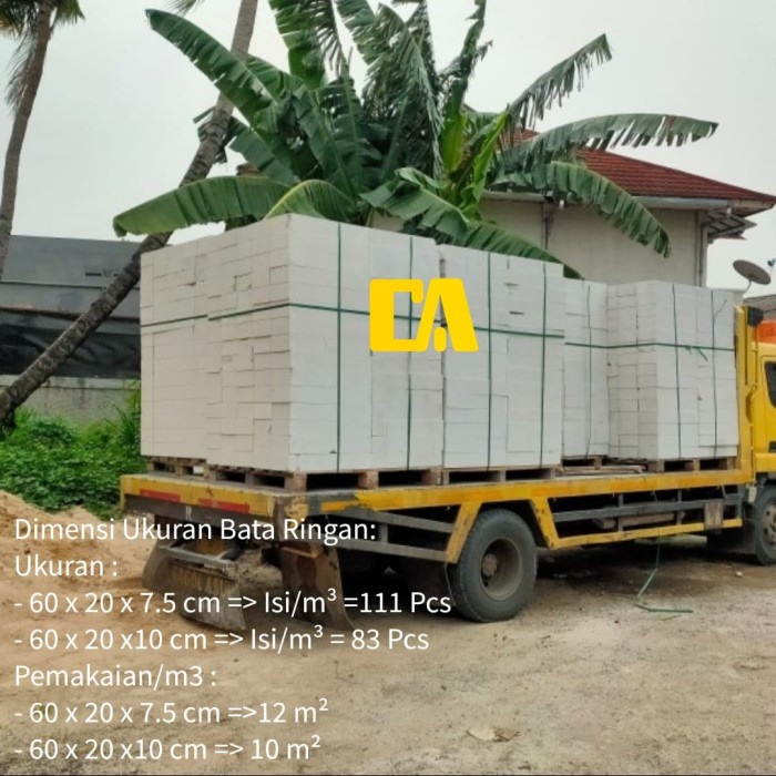 Jual BATA RINGAN / HEBEL 7,5CM / 10CM 12.6m3 + 12sak LEM DEPOK BOGOR ...