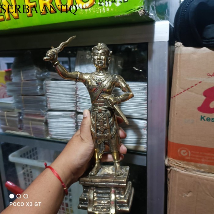 Jual patung jendral gajah mada emas full kuningan sepuh majapahit b ...