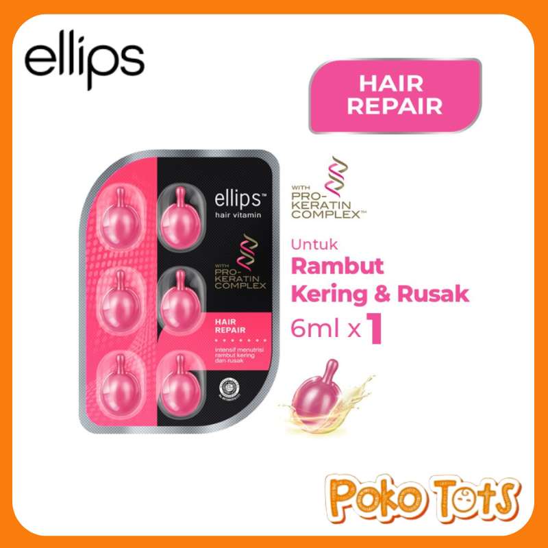 Jual Ellips Hair Vitamin Hair Repair Pro Keratin Isi 6 Butir Vitamin ...